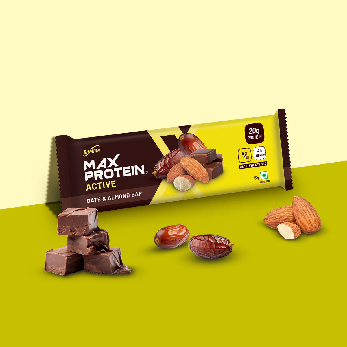 Max Protein Bar - Active Date & Almond – RiteBite Max Protein