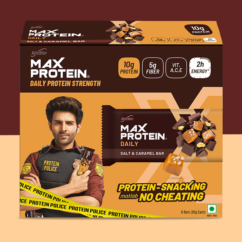 Max Protein Bar - Daily Salt & Caramel Bar – RiteBite Max Protein