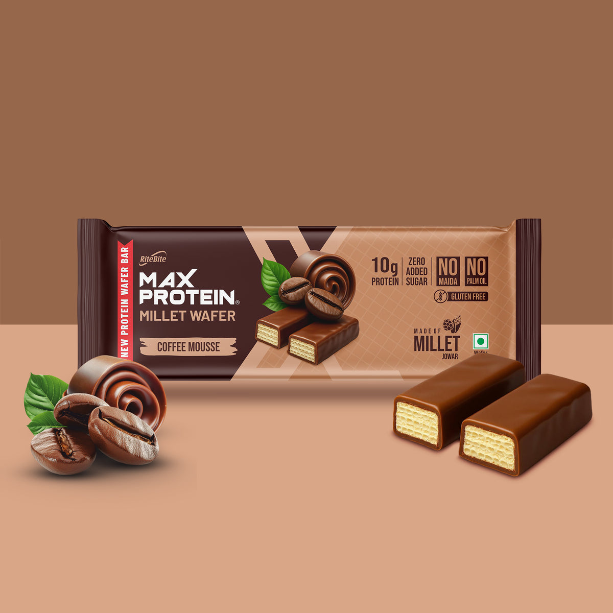Millet Wafer Protein Bar - Coffee Mousse – RiteBite Max Protein