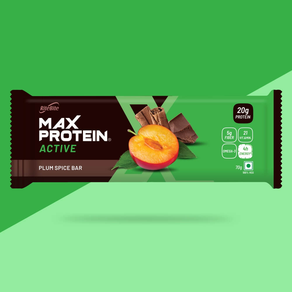 Buy Max Protein Active Plum Spice | Healthy Max Protein Bar – RiteBite ...