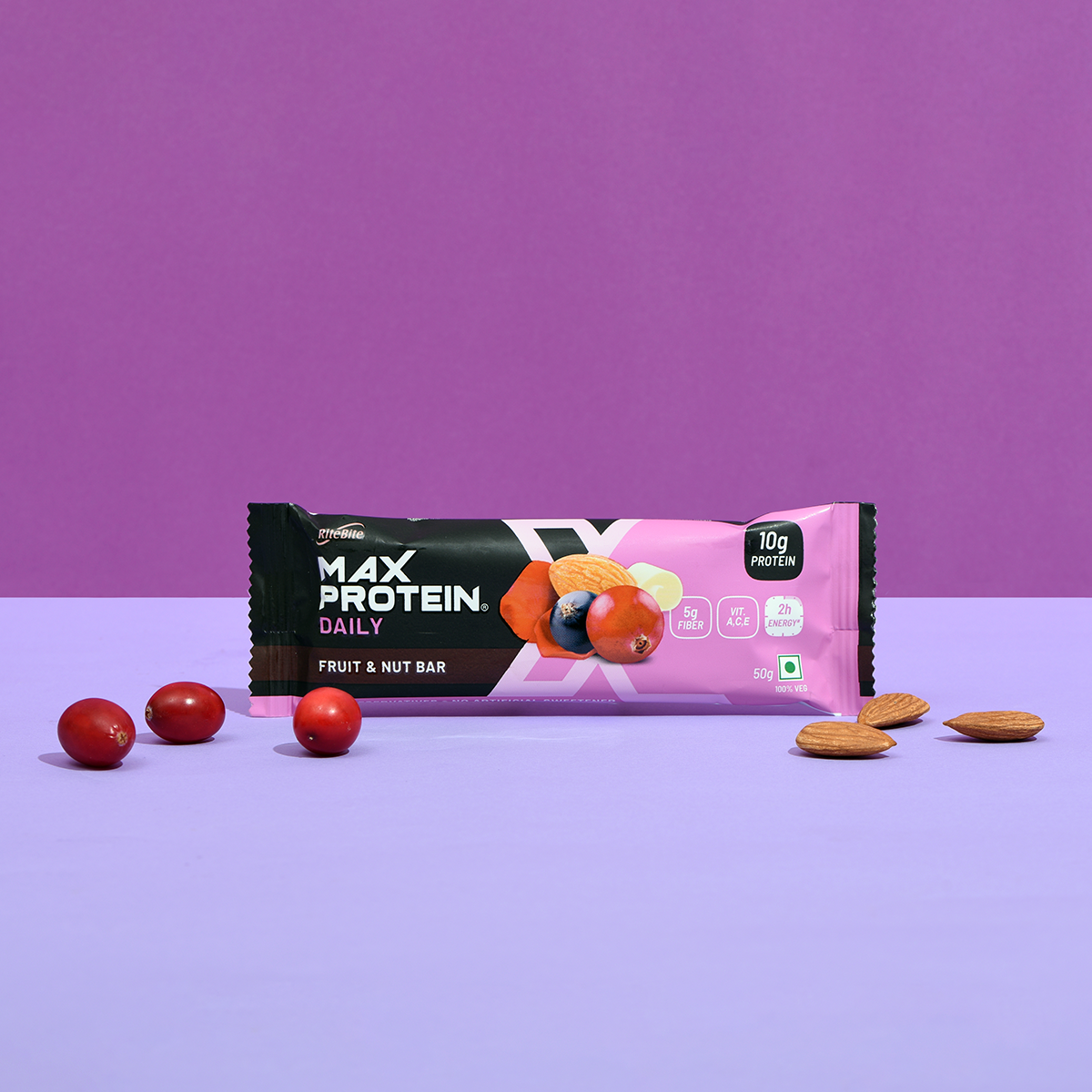 Max Protein Bar Daily Fruit and Nut Protein Bar – RiteBite Max Protein