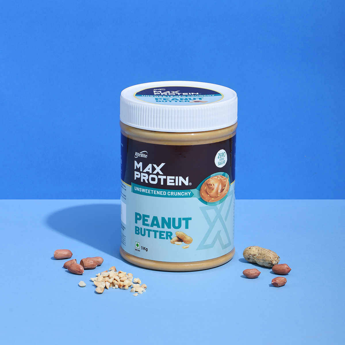 Max Protein Peanut Butter Unsweetened Crunchy - 1kg – RiteBite Max Protein